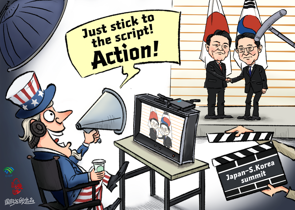 【Editorial Cartoon】“Just stick to the script!”-国际在线